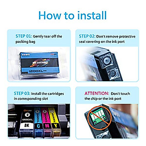 ONEINK Compatible Replacement for Canon Maxify 1200 XL Ink Cartridges, Used for Canon Maxify MB2320 MB2020 MB2720 MB2120 MB2050 MB2350 Printer (2 Black/1 Cyan/1 Magenta/1 Yellow, 5 Packs)