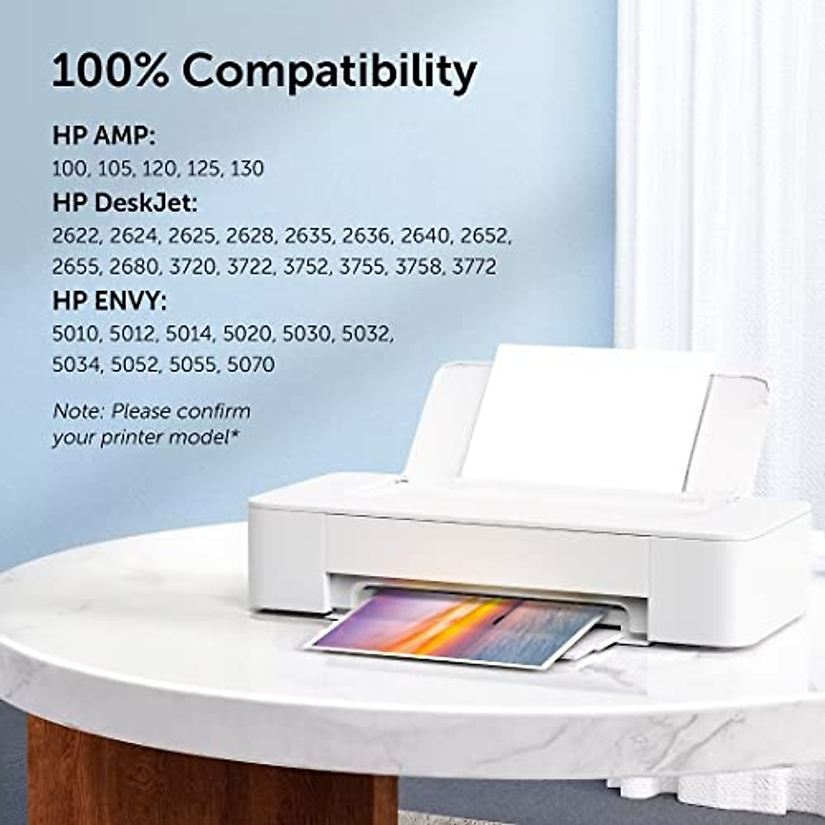 PCMJET Remanufactured Ink 65xl Black and Color Combo Pack Replacement for hp 65 XL Ink Cartridge Combo Pack Remanufactured Works with deskjet 3700 3752 3755 Envy 5055 (1 Black,1 Tri-Color)