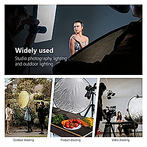 NEEWER 43 Inch/110 Centimeter Light Reflector Light Diffuser 5 in 1 Collapsible Multi Disc with Bag - Translucent, Silver, Gold, White, and Black for Studio Photography Lighting and Outdoor Lighting