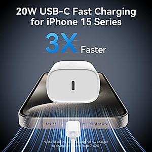iPhone 15 Pro Max Charger Fast Charging, 10FT Long USB C Charger Cable Cord with 20W iPhone 15 Fast Charger Block Wall Charger for iPhone 15 Pro/15 Pro Max/15 Plus,iPad Pro 12.9/11 Inch,iPad Air 5