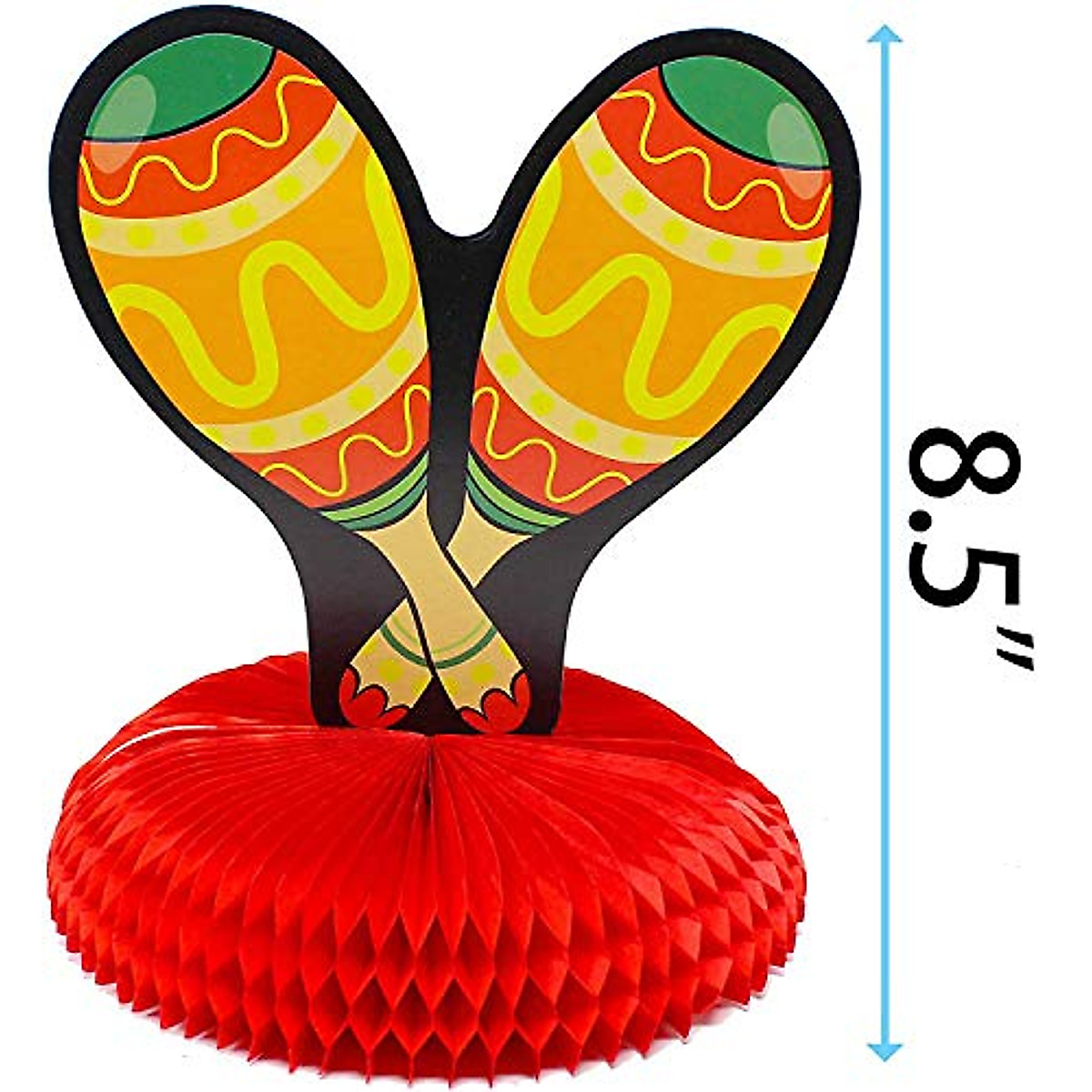 JOYIN 6 PCs Cinco De Mayo Fiesta Honeycomb Table Centerpiece 8.5” Party Decoration for Fun Fiesta Taco Party Supplies, Luau Event Photo Props, Mexican Theme for Carnivals Festivals, Dia De Muertos