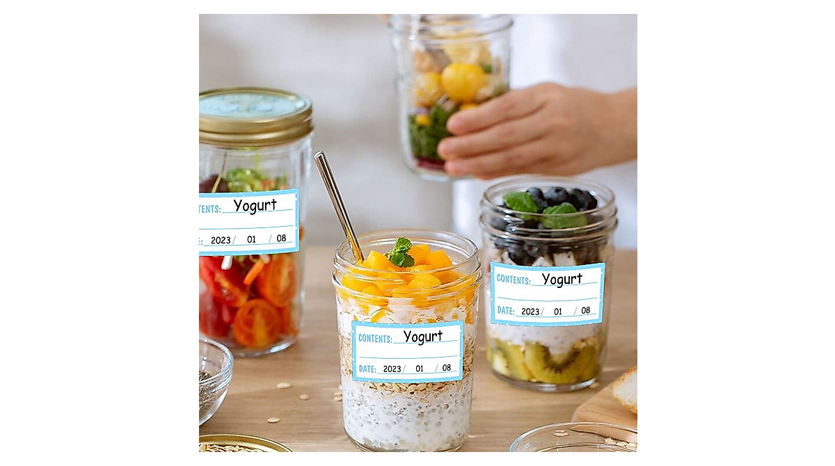 Removable Freezer Food Labels - 250 PCS Storage Stickers