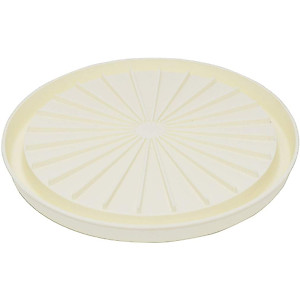 Cadie Microwave Cooking Pan - 9" Non Stick Prep Food Tray, Microwave Bacon Cooker Reheating Or Serving | Great For Leftover Meals, Pizza Pan With Sides, Bacon Tray, Sandwich, Meat | White (1 Pack)