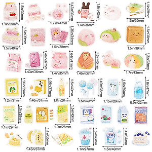 PAGOW 160Pcs Cheese Yogurt Scrapbooking Stickers