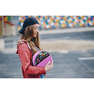 REBOILPHASE Pink Basketball Size 4 Basketball Gift, Kids Basketball, Youth Basketballs, Rubber Basketball -Pink/Multi-Splatter