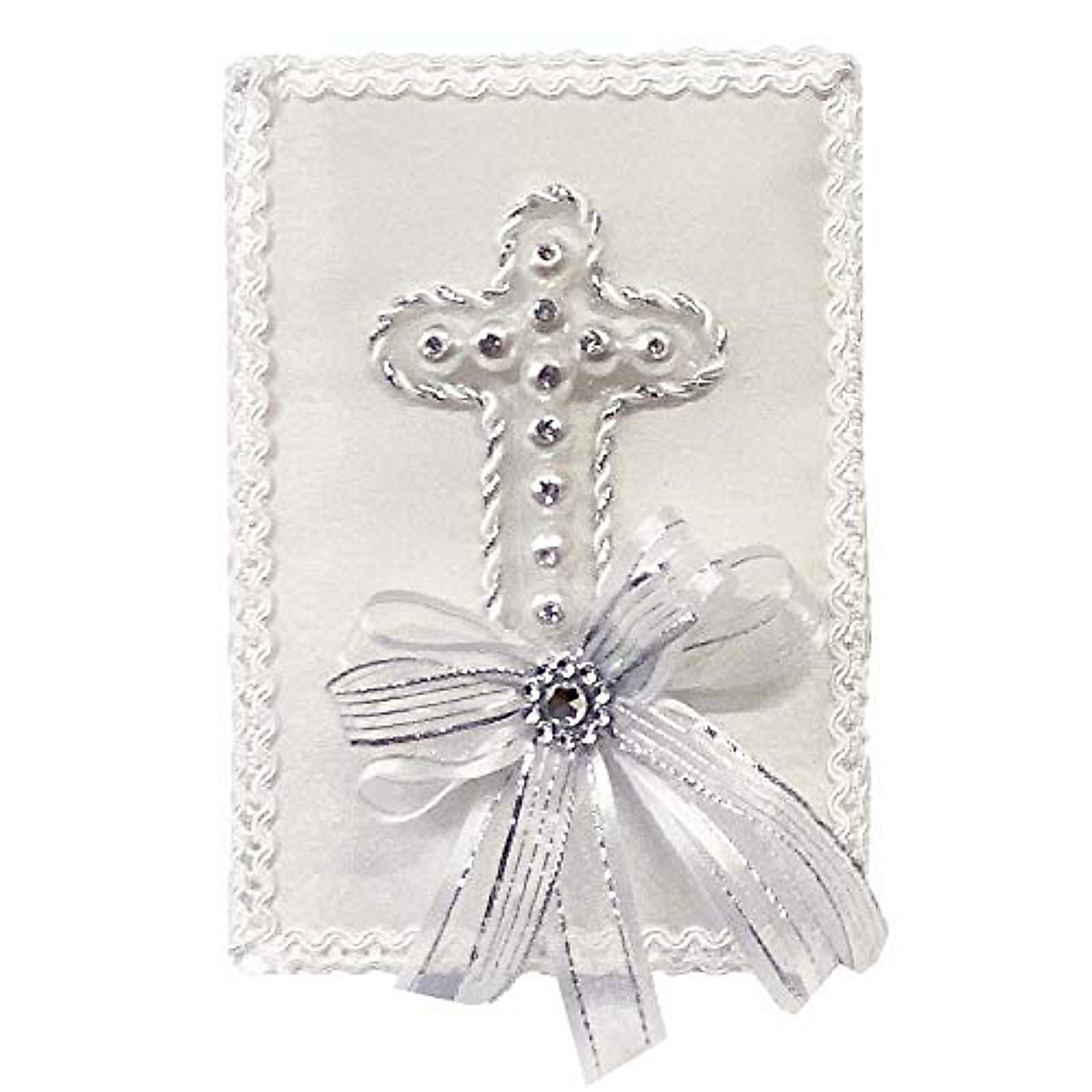 SWEA Pea & Lilli White Pearl Cross Baptism Candle Set Kit for Christenings with Shell and Favors