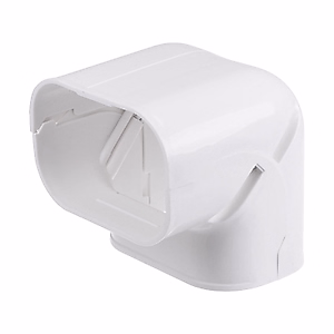 PATIKIL 5" PVC Decorative Line Cover, 90°Elbow Tubing Parts Accessories for Air Conditioner Central AC Heat Pump, White