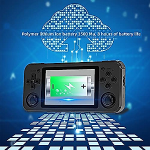 RG351P Retro Game Console Handheld Opensource-Linux RK3326 System 3.5 inch IPS Screen Support PSP/N64 Game RG351 Console (Black)