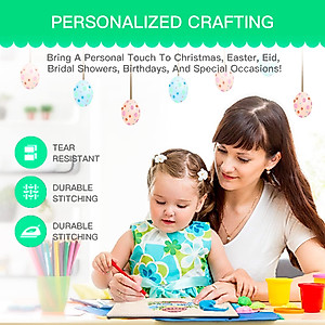 Visbouble 6 Pack Blank Craft DIY Canvas Makeup Bag - Cosmetic Bag with Zipper, Easter Gift Plain Pencil Case Pen Pouch for Cricut, Travel Toiletry Small Bag with 6 PCS Individual Gift Packaging