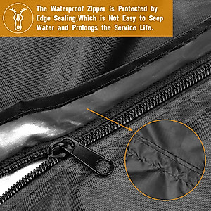 Andacar Outdoor Playhouse Cover, Waterproof Wooden Kids Playhouse Cover for Kids Outside Dustproof Play Houses Cover All-Weather Protector Black- 57" L x 57" W x 63" H