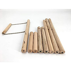 MINORPET Pet Bird Playpen, Wood Parrot Playstand Bird Playground Perch Gym Ladder with Toys Exercise Play, 2 Feeder Cups, Easy Assemble