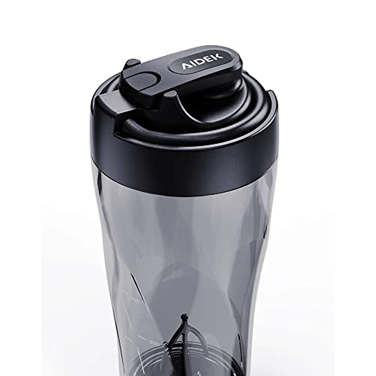 AIDEK Electric Protein Shaker Bottle, 22oz Blender Bottle for Protein Mixes, Tritan Body - BPA Free, Type-C Rechargeable Shaker Cup Portable Blender Cups (Black)