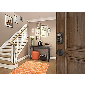 Schlage BE365 V CAM 716 Camelot Keypad Deadbolt, Electronic Keyless Entry Lock, Aged Bronze