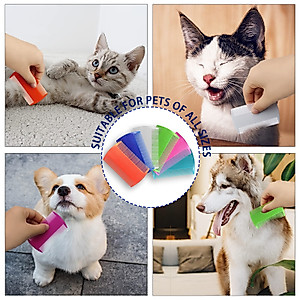 BLMHTWO 12 Pieces Flea Comb, Dog Flea Comb Flea Comb for Cat with Double-side Design Multi-colored PP Materials Sturdy Reusable Lightweight Flexible Lice Comb for Kitten Puppies