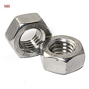 PZRT 2pcs Cylindrical Hollow Hexagon Socket Screw 304 Stainless Steel Lamp Threading Screws Through Hole Bolt with Hex Nut M6x20mm
