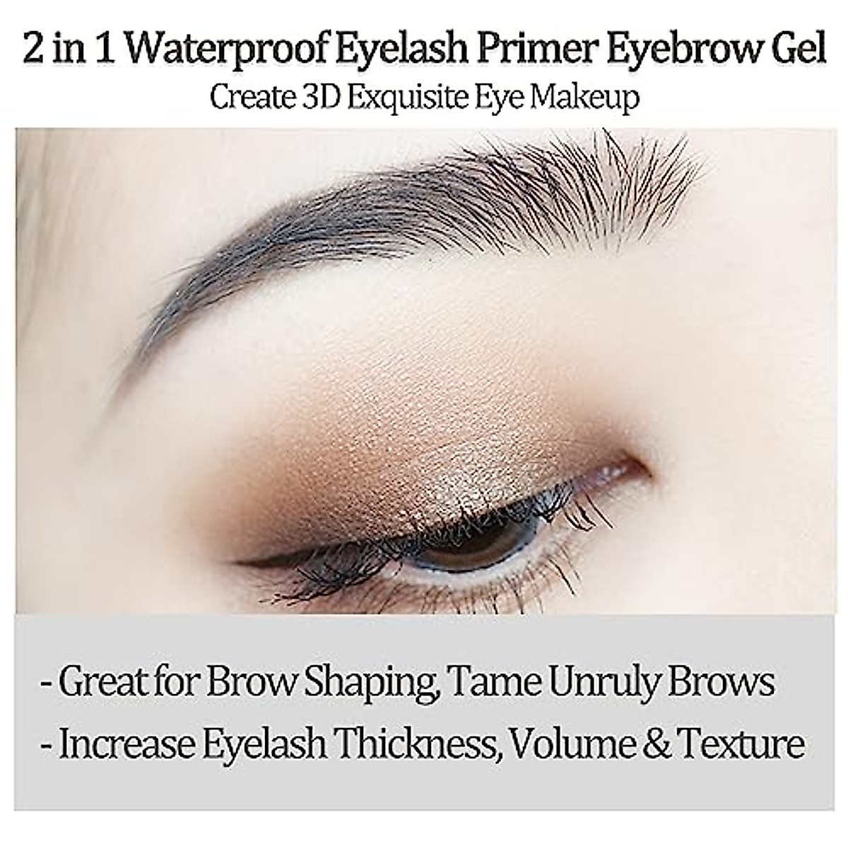 Rosarden Thrive Mascara Primer, Telescopic Waterproof Clear Mascara, Eyelash Primer Before Natural Smudge Proof Eyebrow Raincoat, Defining & Curling Topcoat, No Clumping Lash 0.0353 Ounce, 1Pack