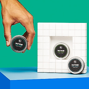 Ballsy Body & Groin Rub, Cologne for Everywhere, with Beeswax, Coconut and Sunflower Seed Oil, Ocean and Air .85 oz