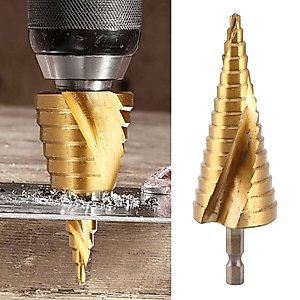 Barb Step Drill Bit, Hole Cutter Tool Multifunctional Drill Bit Step Drill Bit for Metal Wood Stainless Steel Plastic Plates(4mm~12mm)