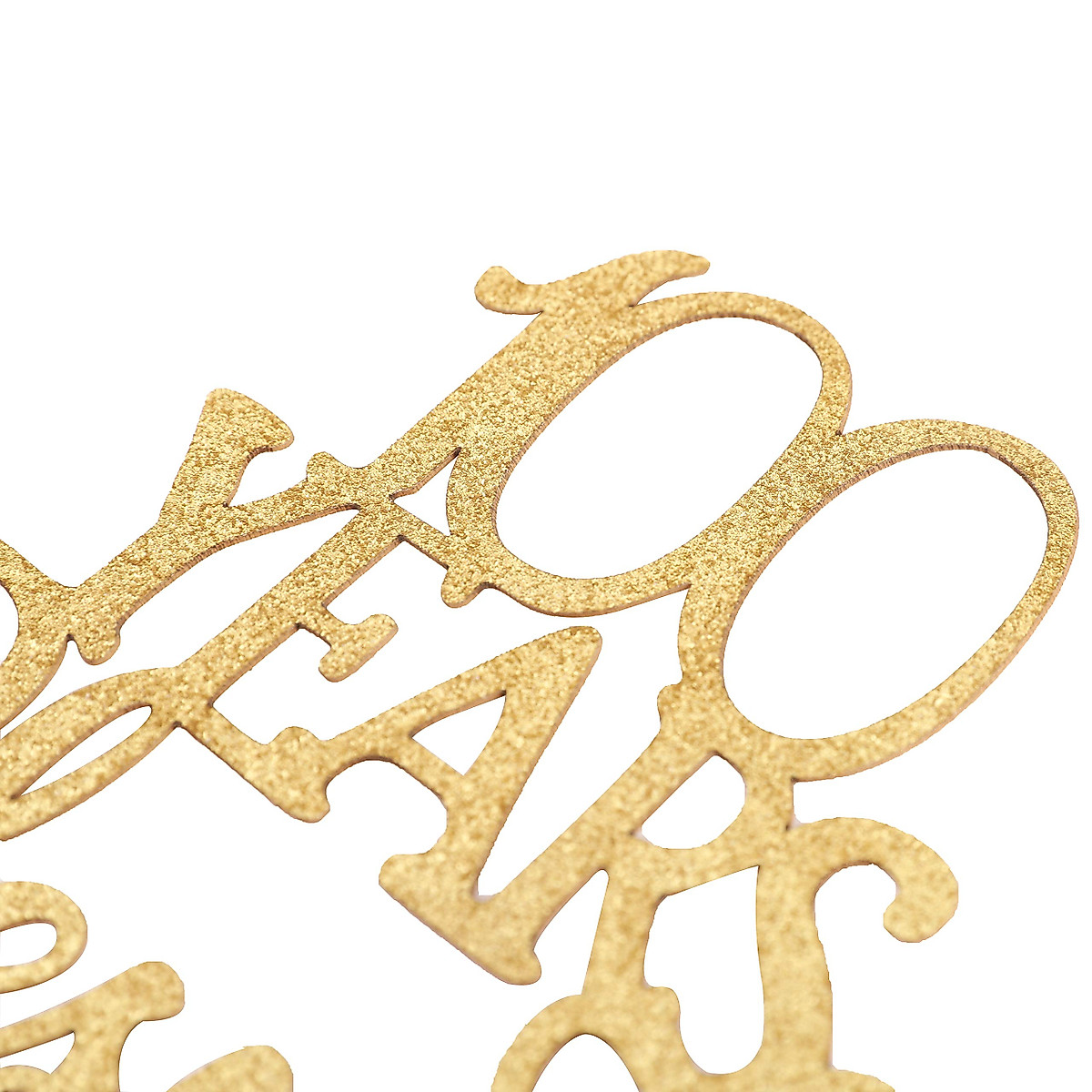 100 years blessed loved Cake Topper - Gold Glitter Love Party Theme Decoration - Ideal Background Celebration Photo Props Gift - Hello 100, Cheers to 100 Years (100 years blessed loved)