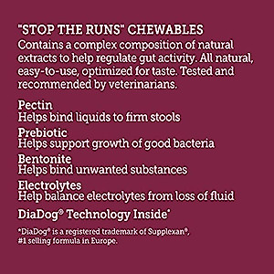 Stop The Runs | Anti Diarrhea Chewables | 6 Count