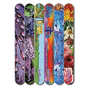 Spanish Christian Emery Board - Faith Hope Love (24-Pack) - 150/150 Grit Colorful Nail File - Nail Spa Party Favors Supplies - Stocking Stuffers Gift for Girls Women Kids Mom Girlfriend Christmas