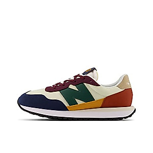 New Balance Kids 237 V1 Lace Up Sneaker, Natural Indigo/Nightwatch Green, 5 US Unisex Big