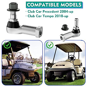 Drive-up Ball Joint Kit, Golf Cart Tie Rod Ends for Club Car Precedent 2004-Up and Club Car Tempo 2018-Up Gas and Electric, Replaces Right Hand Thread OEM 1022883-01 1020226-01