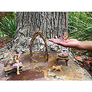 Musical Sisters Fairy Garden Set: 7 Pieces Miniature Fairy Garden Accessory