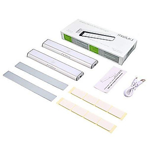 RXWLKJ Stick-on Anywhere Portable Little Light Wireless LED Under Cabinet Lights 10-LED Motion Sensor Activated Night Light Build in Rechargeable Battery Magnetic Tap Lights for Closet, Cabinet