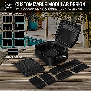 HELMET HEAD Smell Proof Bag with Lock, Smell Proof Stash Bag comes with a Grinder Card, this Smell Proof Case Offer Plenty of Room to keep all your Herbs and Tools Securely Together (Gray)