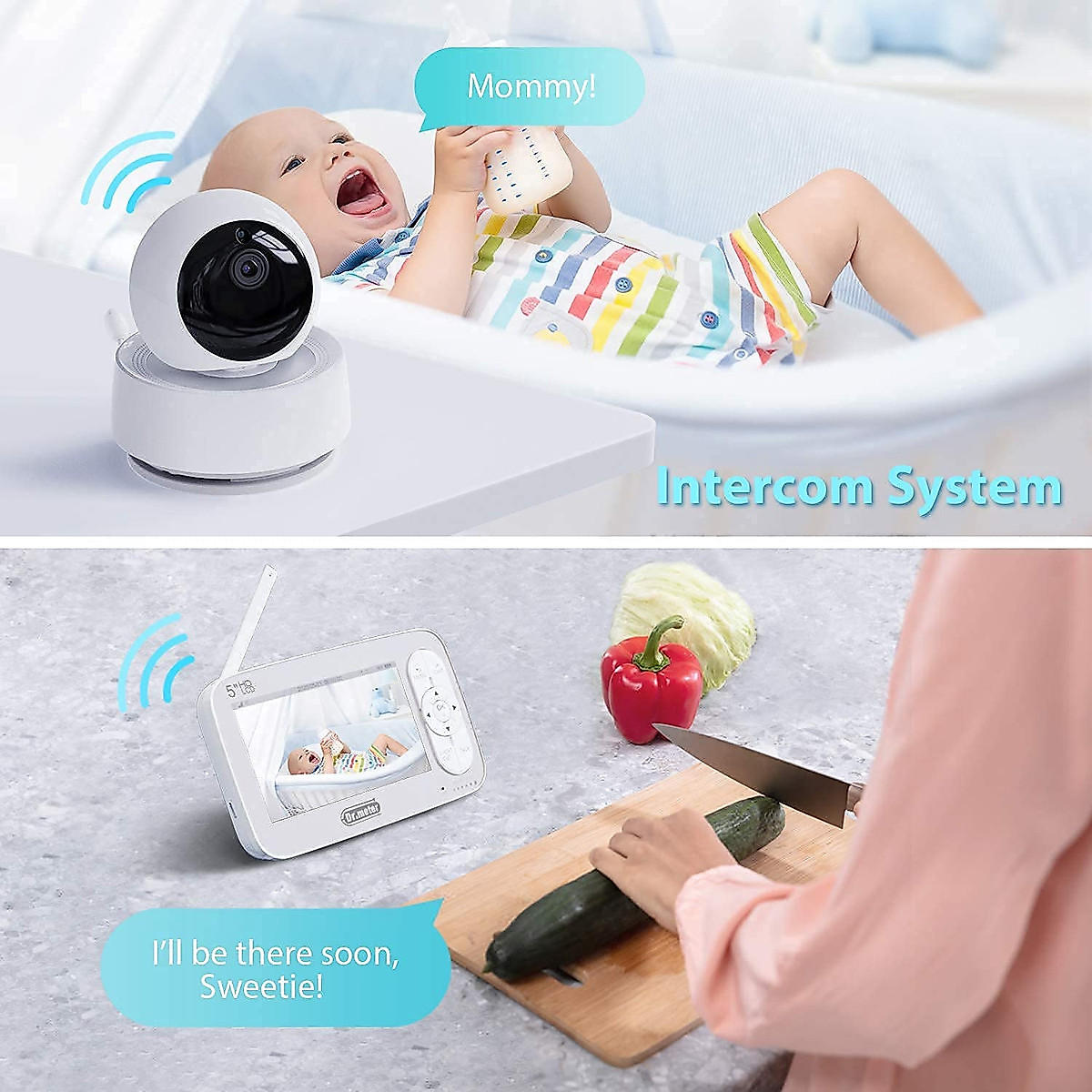 Dr.meter Baby Monitor with 2 Cameras