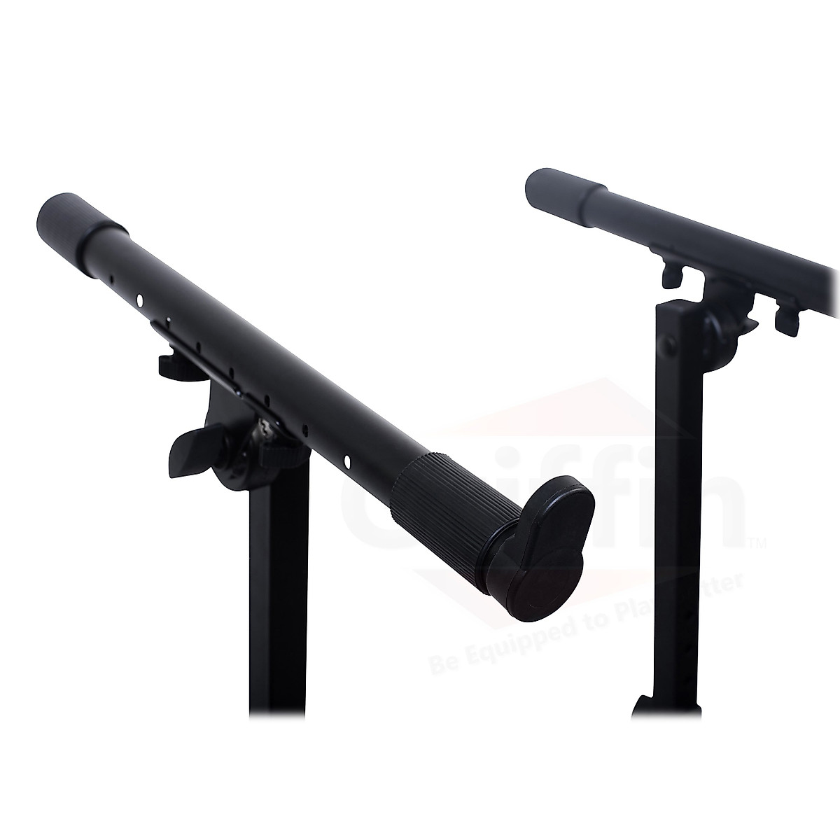 Griffin Double Piano Keyboard & Laptop Stand 2 Tier/Dual Portable Studio Mixer Rack for Turntables, DJ Coffins, Speakers, Digital Audio Gear & Music Equipment | Folding Stage Mount Multi Platform