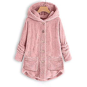 Teddy Jacket Women Fleece Silver Tops for Women Half Zip up Women Quilted Jackets for Women Women’s Suits Leather Jacket Women Cropped Denim Jacket Drawstring Basic Long Sleeve Tops for Women 3