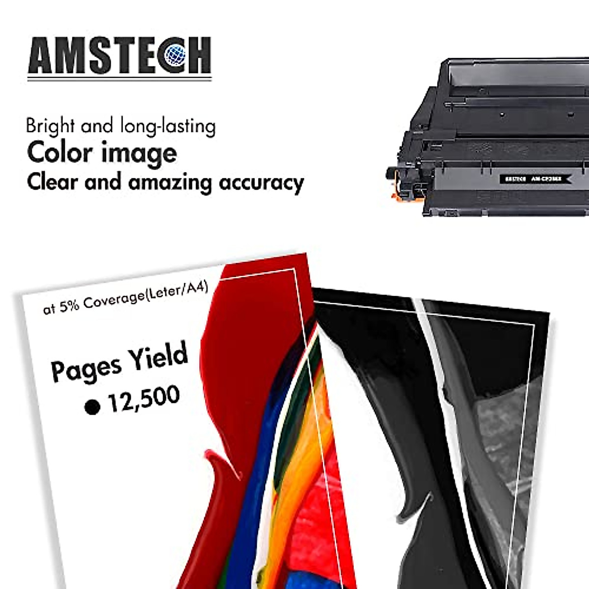 55X CE255X Toner Cartridge Replacement for HP 55X CE255X 55A CE255A Toner Cartridge for HP Enterprise P3015 P3015d P3015dn P3015x P3011 P3016 MFP M521 M525 Printer (Black, 1-Pack, High Yield)