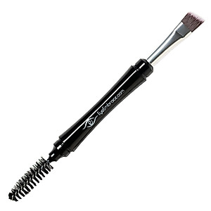 Eye Embrace Cool Helen: Light Gray Eyebrow Powder & Pro Grip Angled Brow Brush Bundle - Waterproof, Cruelty-Free