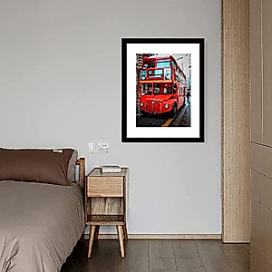 pojah 11x14 Picture Frame Set of 4,Black Photo Frame with Mat Display Pictures 8x10 or 11x14 Without Mat,PVC Glass,for Wall Home Office Décor（11x14,Black）