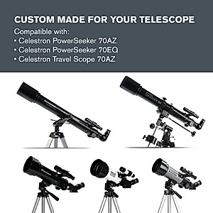 Celestron – EclipSmart Safe Solar Eclipse Telescope Filter – Meets ISO 12312-2:2015(E) Standards – Works with Existing 70mm AZ & EQ Telescopes – Observe Solar Eclipses and Sunspots – Safe, Snug Fit