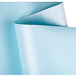 RUSPEPA Blue Matte Wrapping Paper - Solid Color Pearly - lustre Paper Perfect for Wedding, Birthday, Christmas, Baby Shower -17 Inches X 32.8 Feet