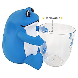 Jinro Soju Frog Figurine, Jinro Soju Shot Glasses, Soju Beer Mixing Glass, Soju Cup, 360ml, Clear, Blue
