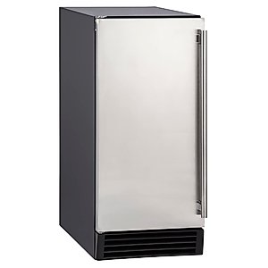 Maxx Ice MIM50 60Lb Premium Clear Ice Cube Maker Machine for Built-in Undercounter or Freestanding Household Residential or Commercial Use, 15 Inch Wide, Silver