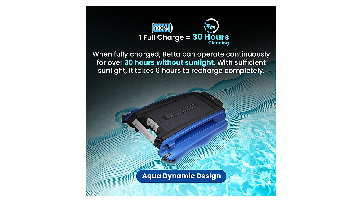 Betta SE Solar Pool Skimmer Cleaner - 30+ Hours Automated Cleaning