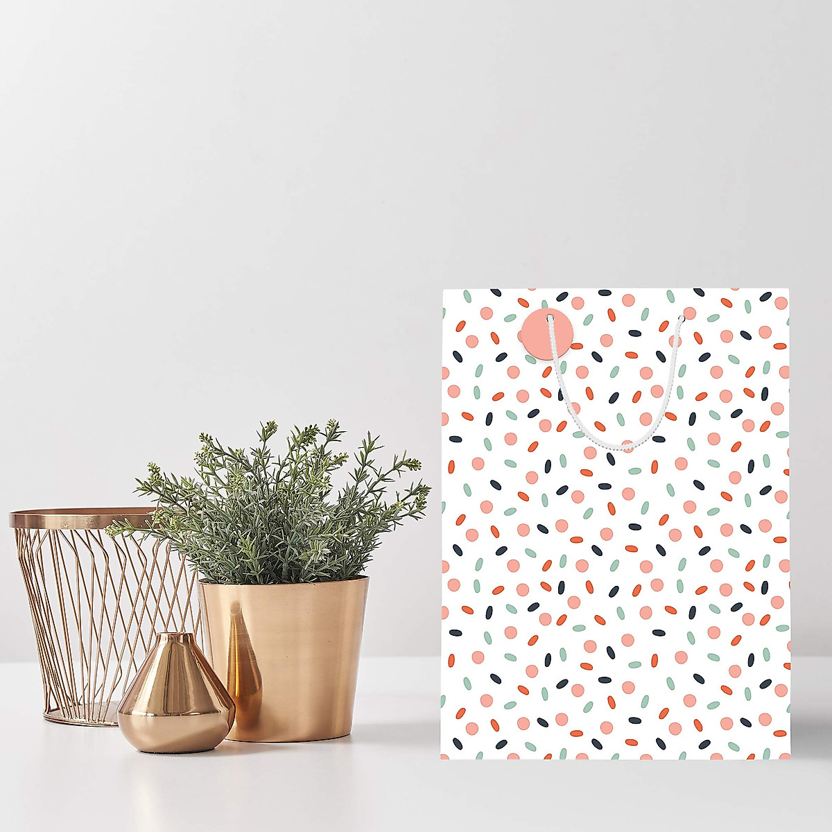 Cute Assorted Birthday Gift Bags - Set of 4 - 10" Medium Size Gift Bags With Handles & Name Tags - Floral, Striped, and Confetti Everyday Gift Bags - Pink & Green Gift Bags For Women. Perfect for Easter, Mothers Day, Birthdays, Baby Showers, Bridal Shower