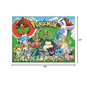 Buffalo Games - Pokémon - Fan Favorites - 100 Piece Jigsaw Puzzle for Families Challenging Puzzle Perfect for Game Nights - Finished Puzzle Size is 15.00 x 11.00