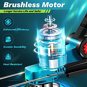 Saker String Trimmer Cordless Electric, Weed Wacker Battery Operated with 2X22V Batteries, 13 inch Weed Eater Cordless with Brushless Motor, Weed Wacker Electric for Home Garden and Yard