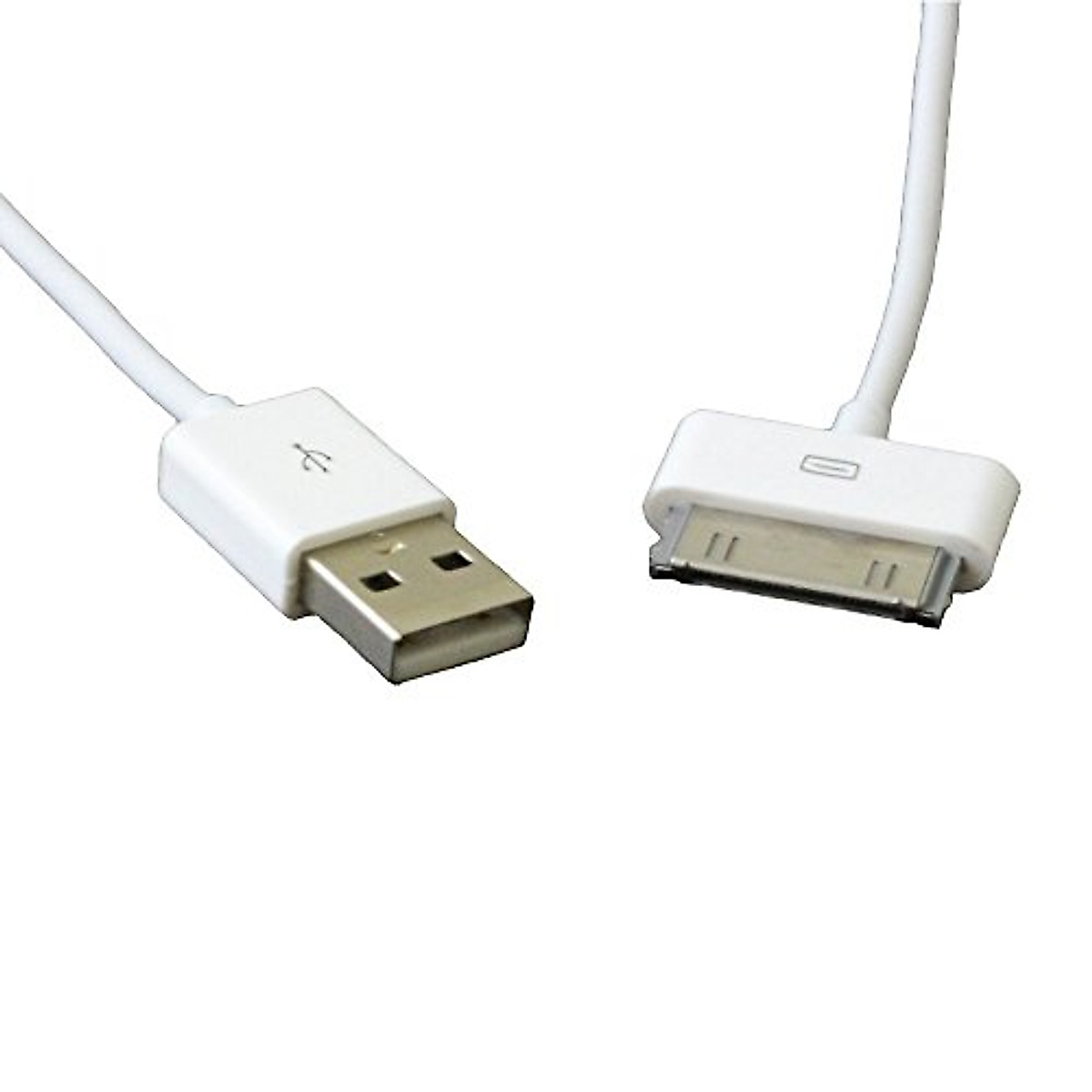 EVERMARKET 6 Feet Replacement White USB Charger Data Sync Cable for Apple iPhone 4, 4s, 3G, 3GS, 2G, iPad 1/2/3 iPod Touch, iPod Nano (1 Pack)