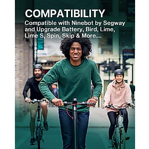 42V/36V 2A Power Charger Adapter Compatible with Segway Ninebot by G30LP F40 E45 E25 E22 ES2 ES4, Hiboy S2R, YADEA KS5 Pro KS1 KS3,OKAI Neon/Neon Lite, Bird, Lime for 36V Li-ion Battery UL Listed