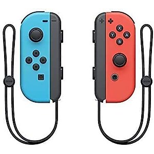 New Switch Deluxe Game Bundle For Holiday: Nintendo Switch with Neon Blue and Neon Red Joy-Con - 6.2" Touchscreen LCD Display + Mario and Rabbids Kingdom Battle Game, and T.F. Card