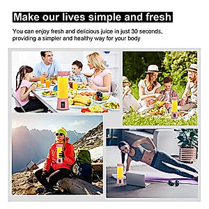 Portable Blender Juicer, 4000mAh Personal High Speed Smoothie Blender USB Rechargeable Fruit Mixing Machine for Protein Shakes and Smoothies, Baby Food