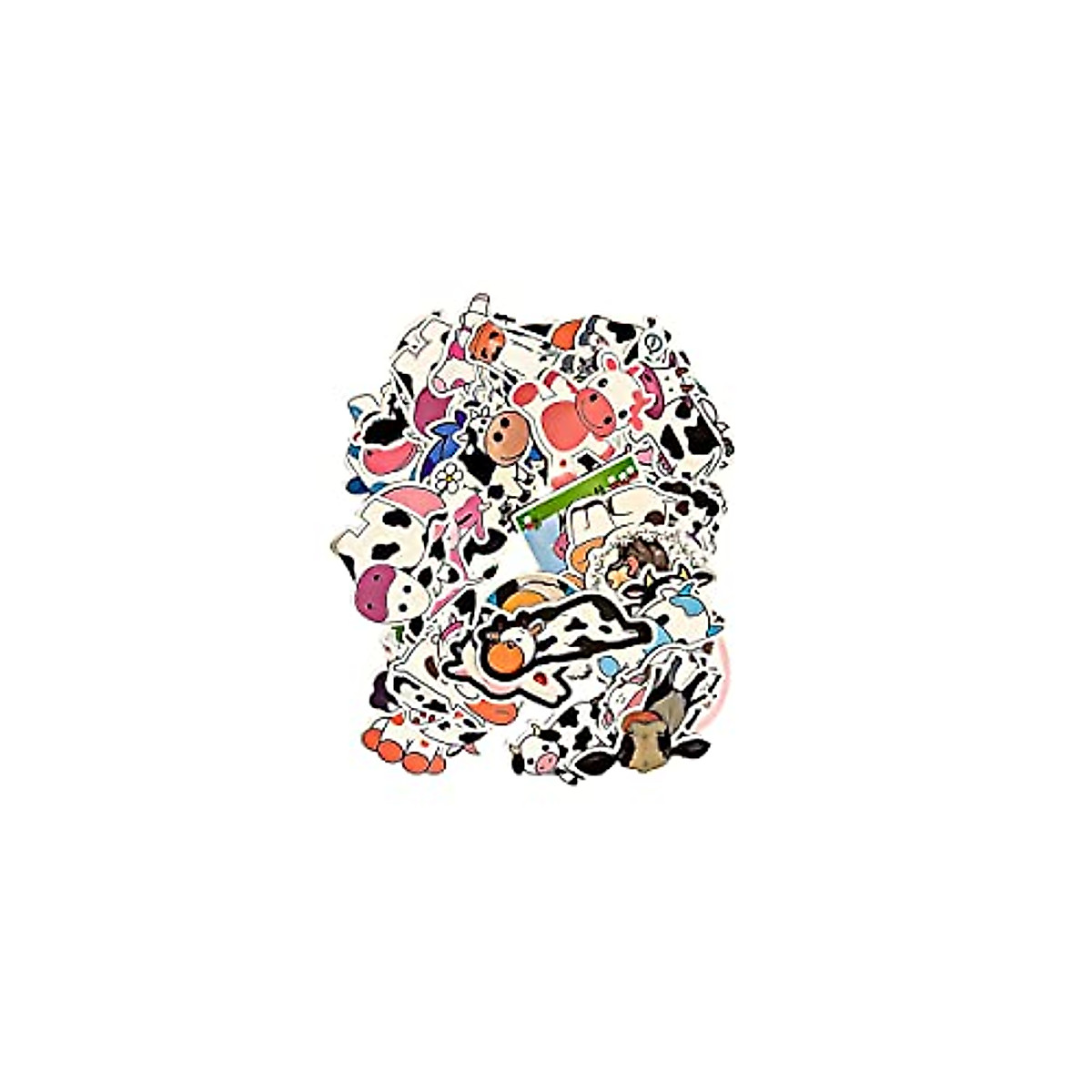 Cow Themed Gifts- Cow Print Tumbler Cup Gift for Women with Cow Keychain- Cow Print Stickers 50 pack- Gift Idea for Cow Lover- Farm Gifts for Women Stainless Steel (20 OZ)