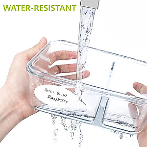 500 Removable Freezer Pantry Labels, Waterproof Tear Resistant Removable No Residue, for Food Containers Jars Kitchen Restaurant Storage Organization